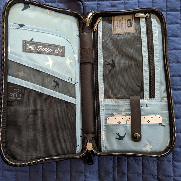 lug | Bags | Lug Tango Se Travel Wallet In Black Rainbow Nwt | Poshmark